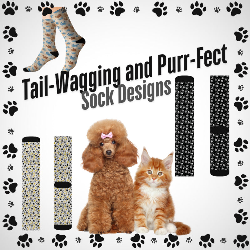 Tail-Wagging and Purr-Fect Pet Designed Socks – Created 4U Creations